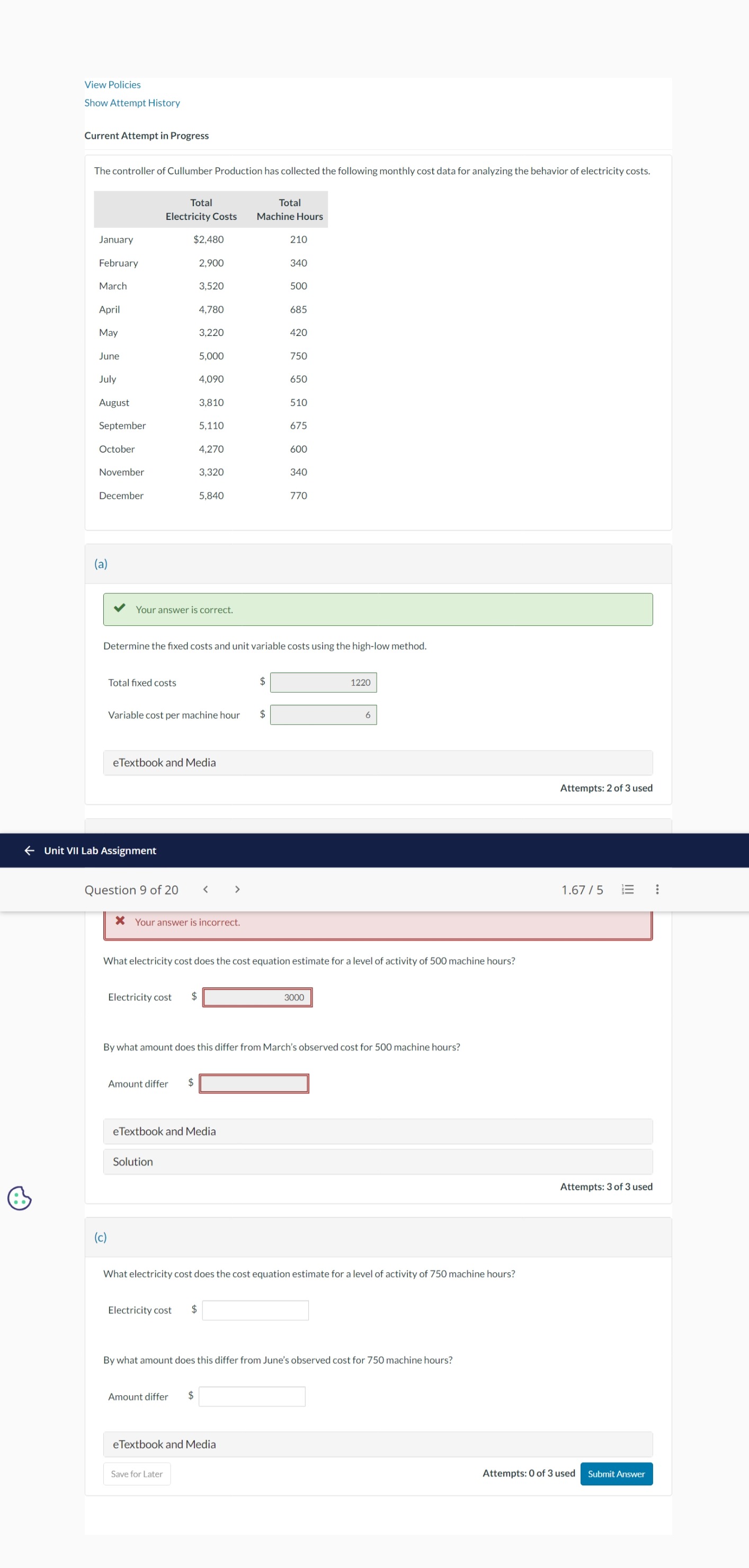 Solved The controller of Cullumber Production has collected | Chegg.com
