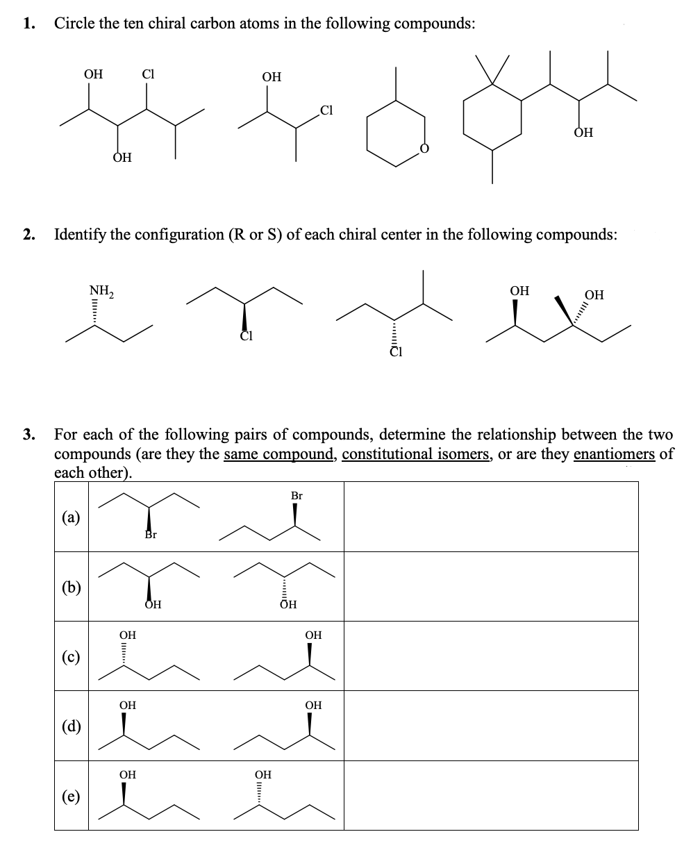 Solved 1. Circle the ten chiral carbon atoms in the | Chegg.com
