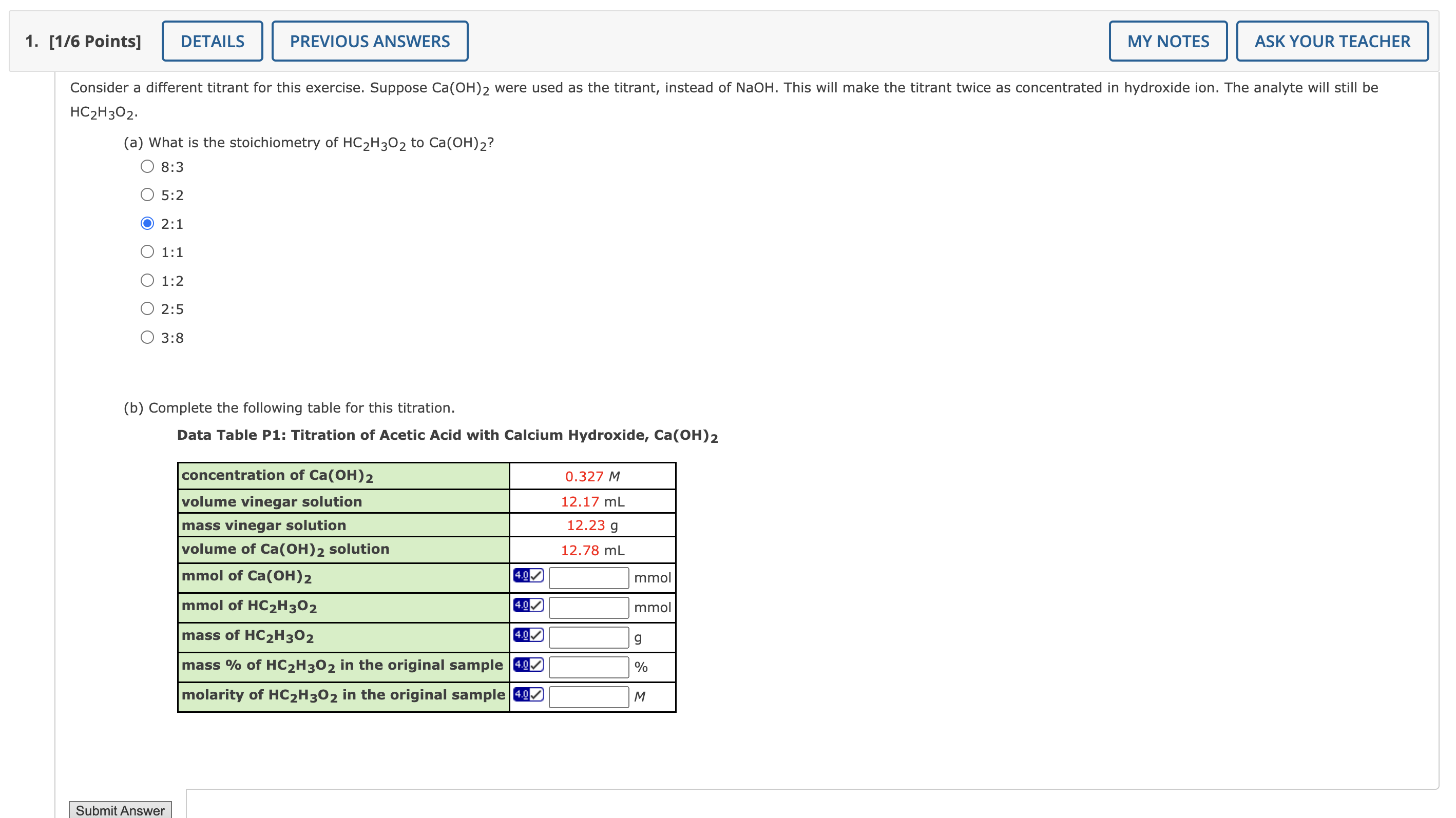 Solved (b) ﻿Complete the following table for this | Chegg.com