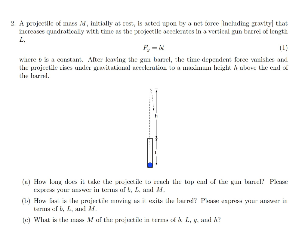 Solved 2. A projectile of mass M, initially at rest, is | Chegg.com