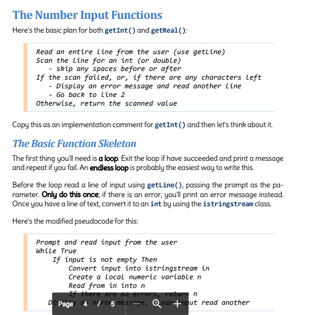 Solved Other Functions In addition to getInt(), our library | Chegg.com