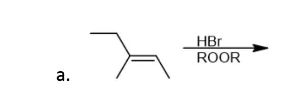 Solved HBr ROOR a. Br2 H2O b. | Chegg.com