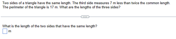 Solved Two sides of a triangle have the same length. The | Chegg.com