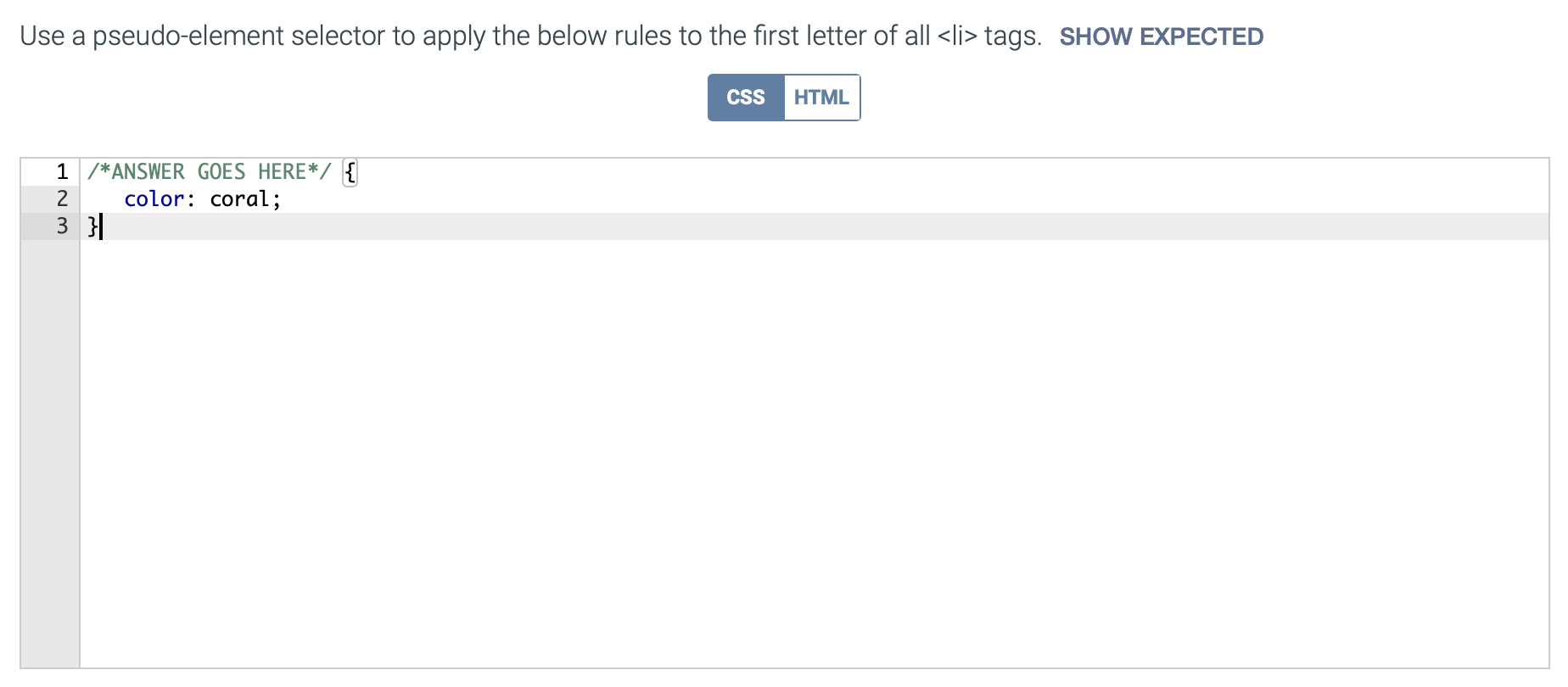 Solved Use A Pseudo Element Selector To Apply The Below
