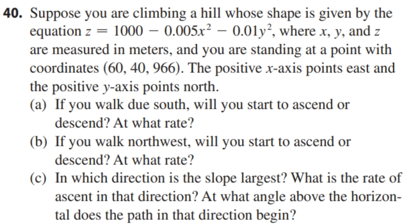 Solved Hi I Need Help To Solve These Directional Derivatives