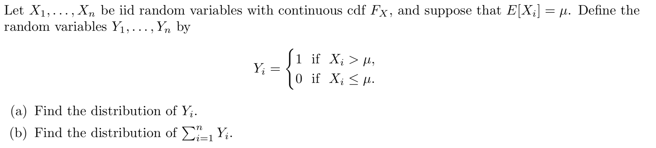 Solved Let X1 Xn Be Iid Random Variables With 