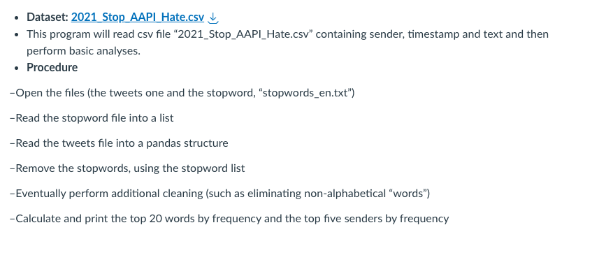 Solved - Dataset: 2021 Stop AAPI Hate.csv ↓ - This program | Chegg.com