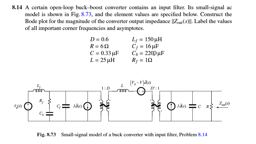 Solved 8.14 A certain open-loop buck-boost converter | Chegg.com