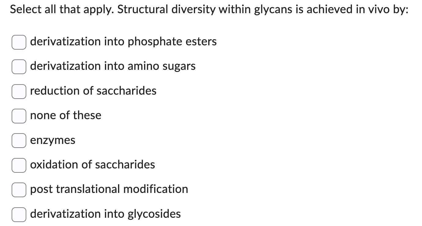 Solved Select all that apply. Structural diversity within | Chegg.com