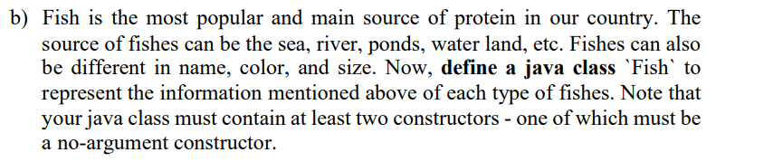 Solved b) Fish is the most popular and main source of | Chegg.com