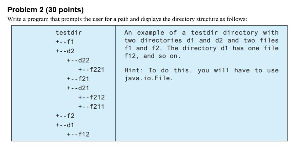 Solved Problem 2 ( 30 points) Write a program that prompts | Chegg.com