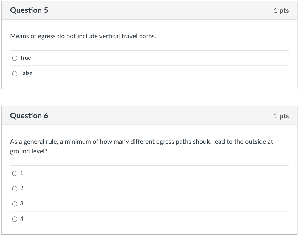 Solved Means of egress do not include vertical travel paths. | Chegg.com