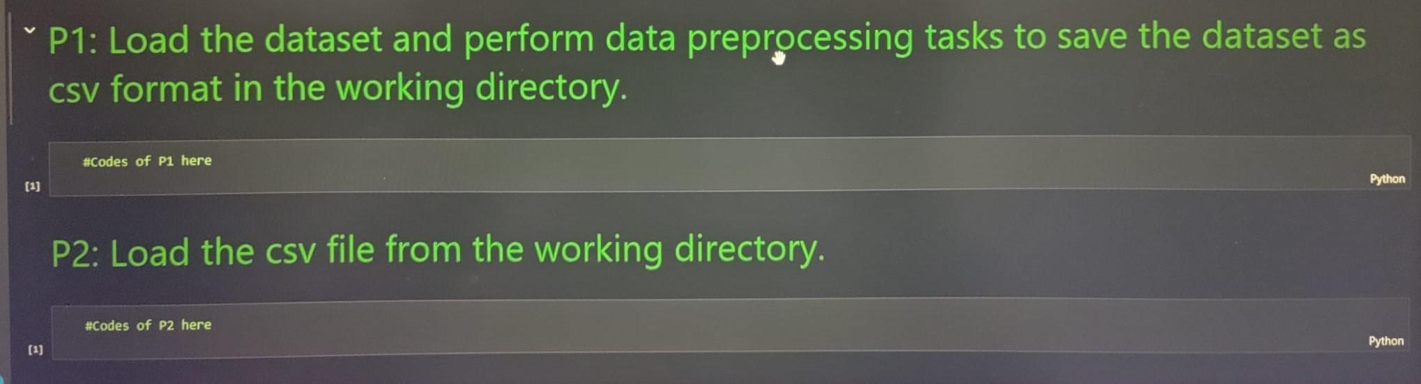 Solved P1: Load the dataset and perform data preprocessing | Chegg.com