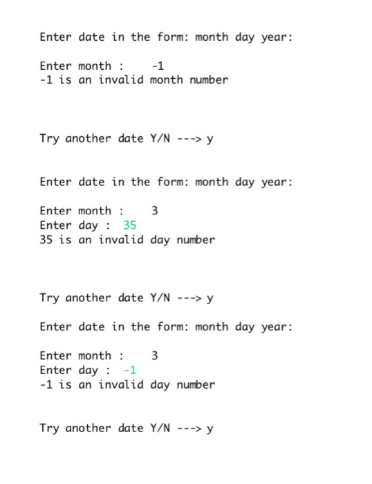 Solved Write A Menu Driven C Program That Prints The Day 