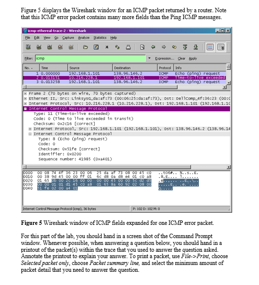 Solved Let's begin our ICMP adventure by capturing the | Chegg.com