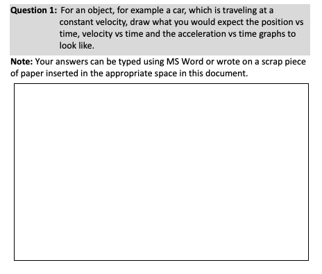 Solved Question 1: For an object, for example a car, which | Chegg.com