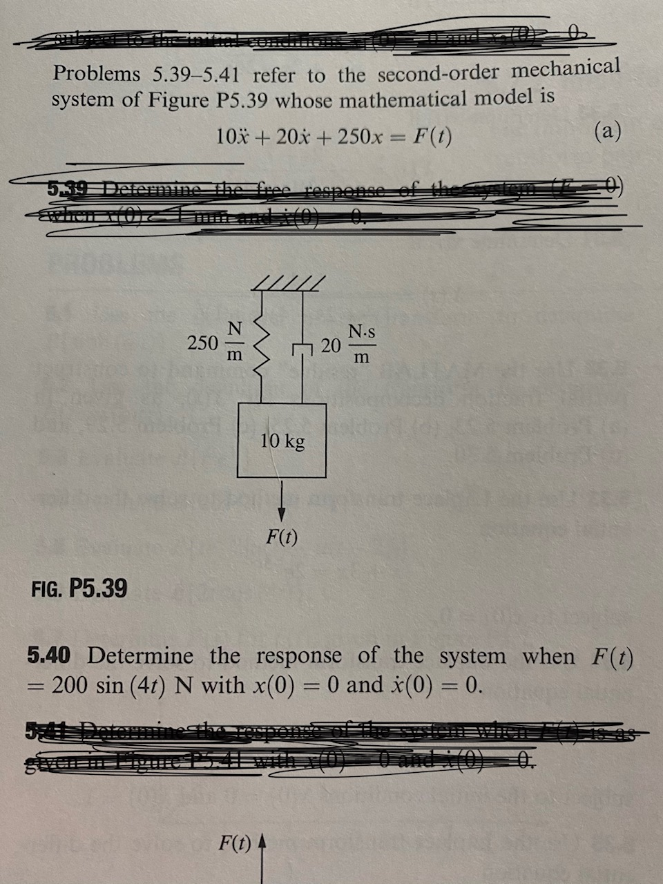 Solved Problems 5.39–5.41 refer to the second-order | Chegg.com