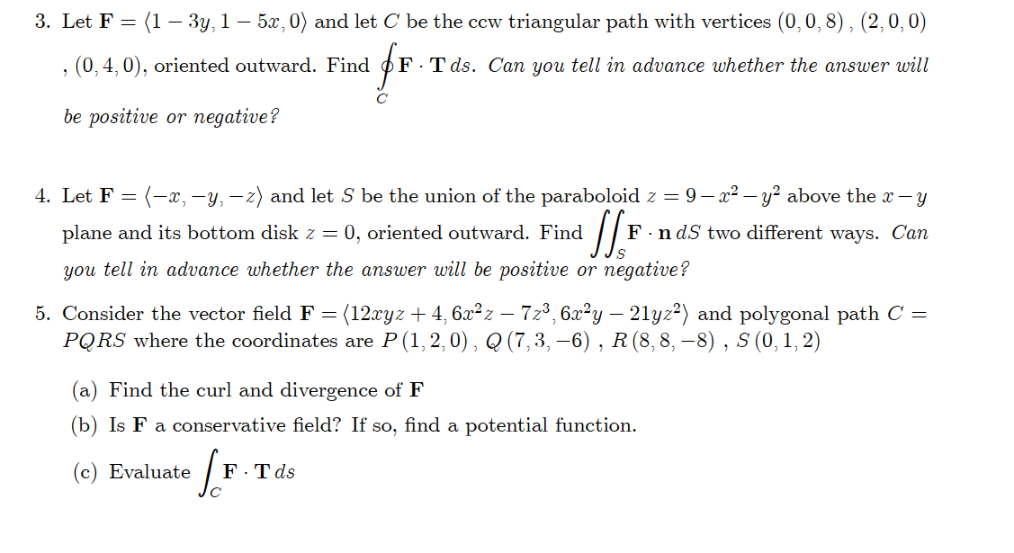 Solved 3. Let F= 1−3y,1−5x,0 and let C be the ccw | Chegg.com
