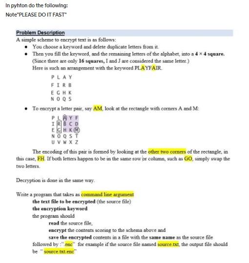 Solved In pyhton do the following: Note"PLEASE DO IT FAST" | Chegg.com