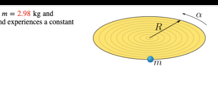 Solved Consider a horizontal spinning disc of radius R=8.2m. | Chegg.com