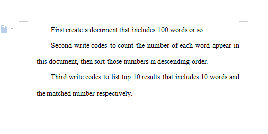 Solved First create a document that includes 100 words or | Chegg.com