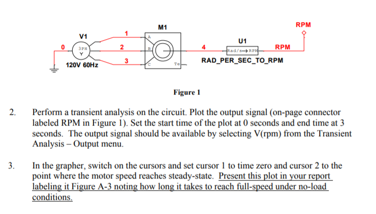 Solved 1. In Multisim, construct the induction motor circuit | Chegg.com