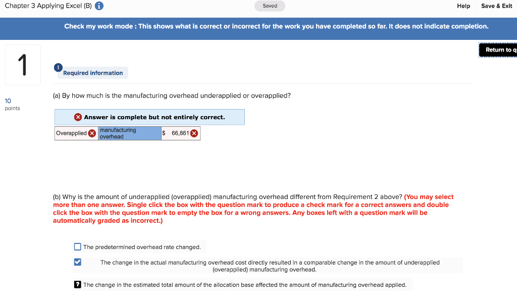 Chapter 3 Applying Excel (B)i Saved Help Save & E | Chegg.com