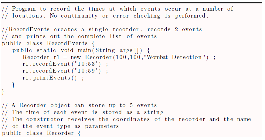 Solved // Program to record the times at which events occur | Chegg.com
