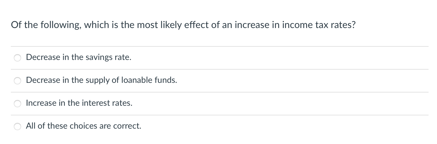 Solved Of the following, which is the most likely effect of | Chegg.com