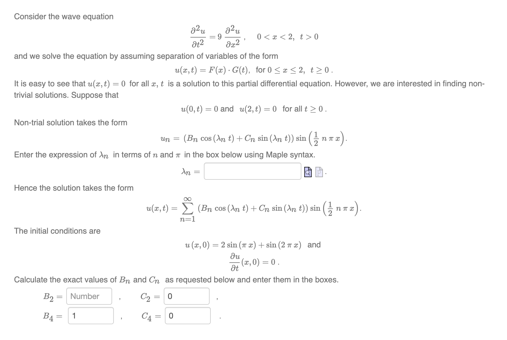Solved Consider the wave | Chegg.com