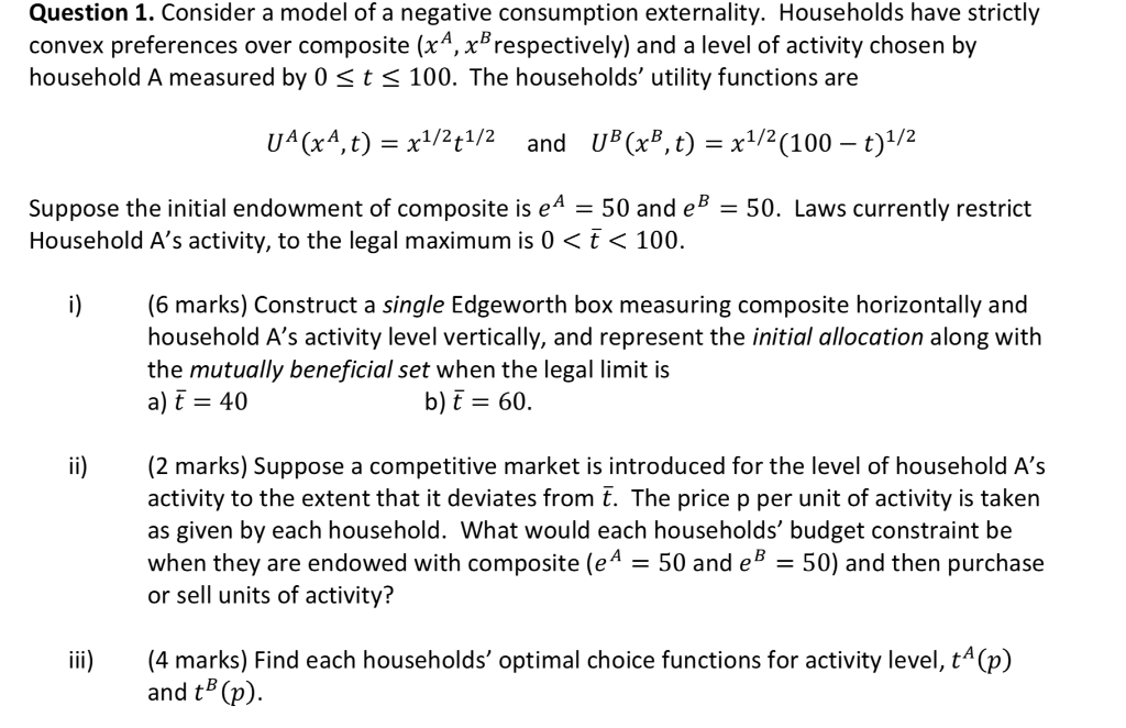 Solved Question 1. Consider a model of a negative | Chegg.com