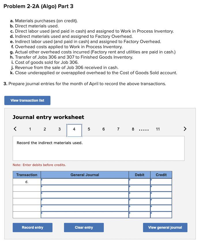 Solved Required information Problem 2-2A (Algo) Computing | Chegg.com