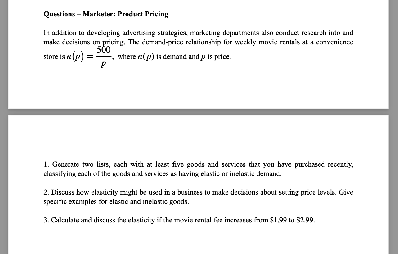 Solved Product - Thinking / Inquiry (30 marks) The | Chegg.com