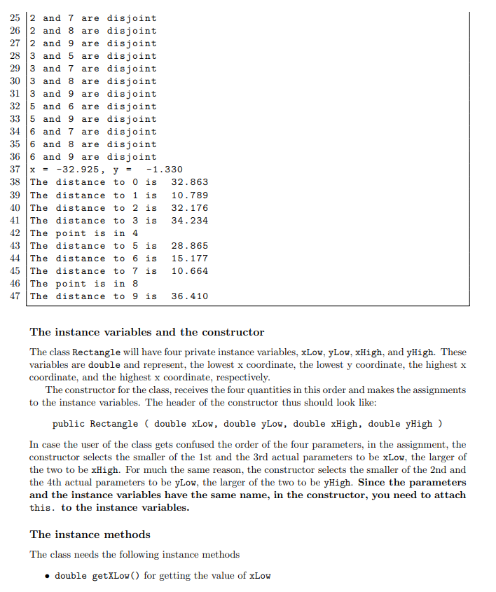 Solved The goal of this lab is to write a class, Rectangle | Chegg.com