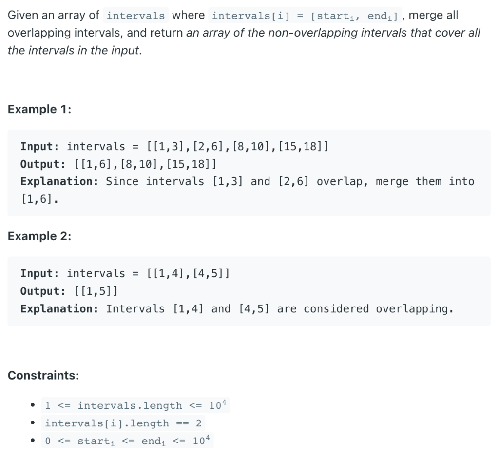 Solved Code in JavaGiven an array of where intervals [i] =[ | Chegg.com