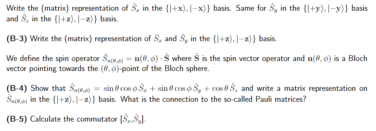 Solved Problem B Constructing Pauli Matrices The Hilbert Chegg