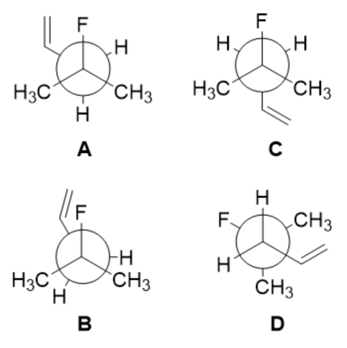 Solved Select the correct Newman projections of the given | Chegg.com