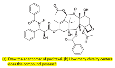 Solved 5.34 Paclitaxel (marketed under the trade name Taxol) | Chegg.com