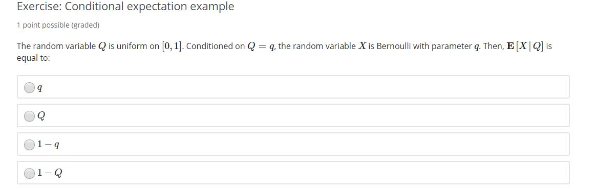 Solved Exercise: Conditional expectation example 1 point | Chegg.com