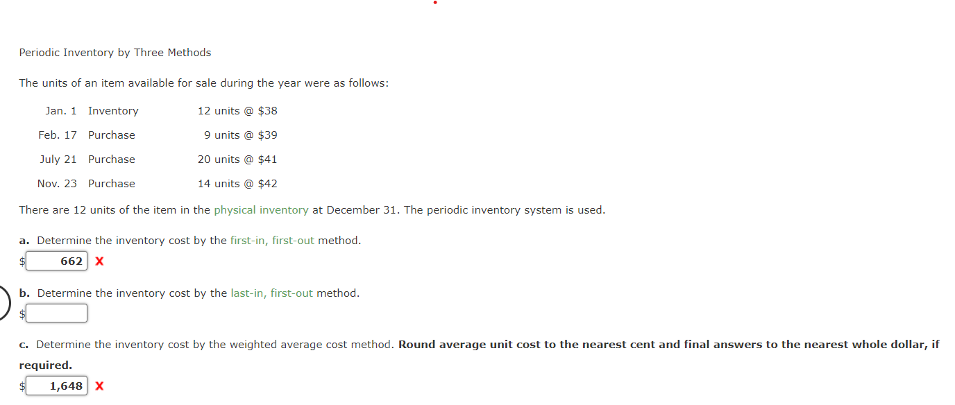 Solved The units of an item available for sale during the | Chegg.com