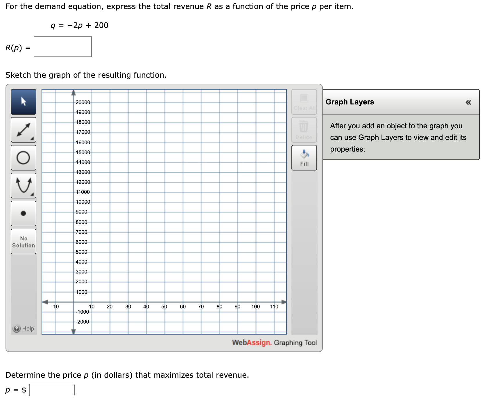 Solved q=−2p+200 R(p)= Sketch the graph of the resulting | Chegg.com