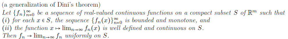 Solved (a generalization of Dini's theorem) Let {fn}n=o be a | Chegg.com