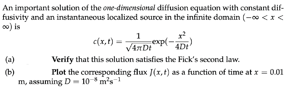 Solved 1 An important solution of the one-dimensional | Chegg.com