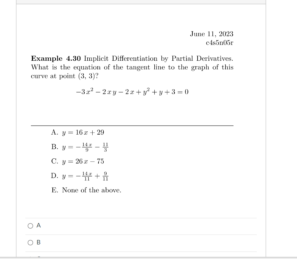 Solved Example 4.30 Implicit Differentiation by Partial | Chegg.com