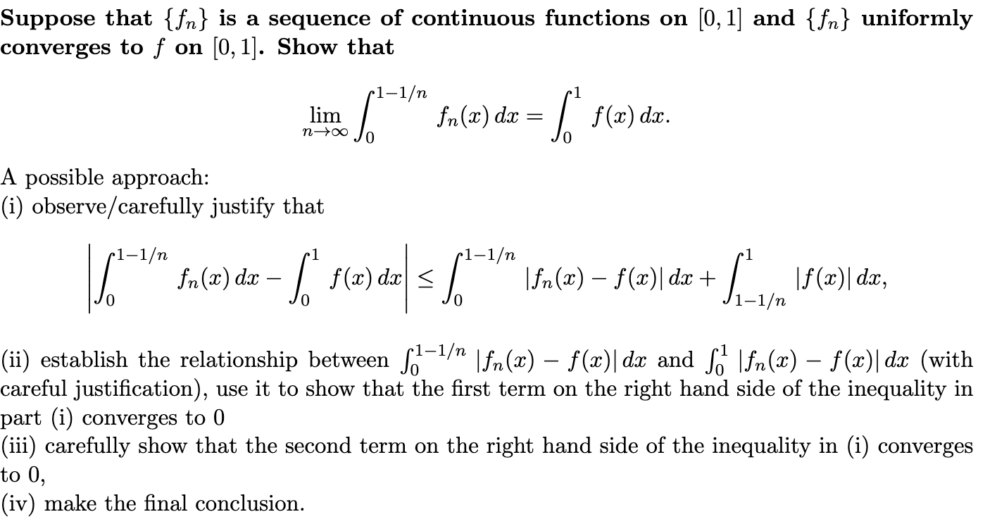 Solved Suppose that {fn} is a sequence of continuous | Chegg.com