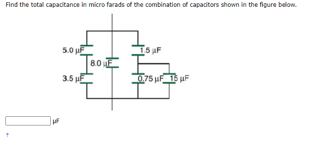 Solved Find the total capacitance in microfarads of the | Chegg.com