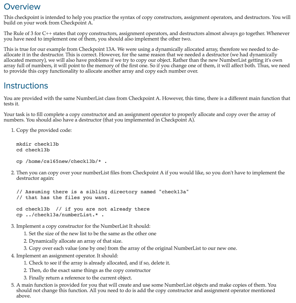 Solved Overview This Checkpoint Is Intended To Help You Chegg