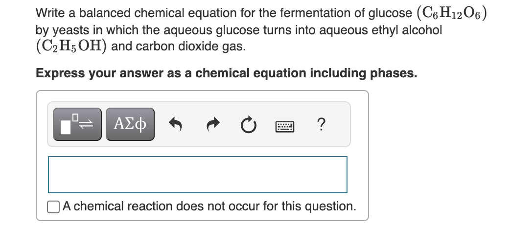 Solved Write a balanced chemical equation for the | Chegg.com