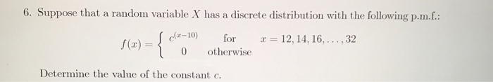 Solved Suppose that a random variable X has a discrete | Chegg.com