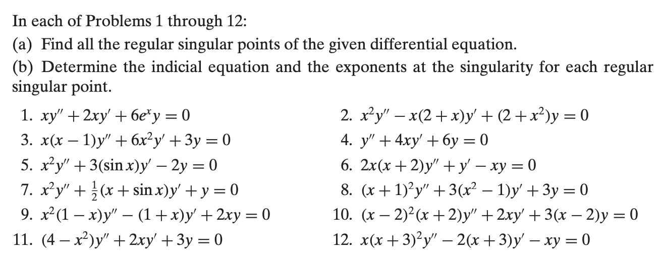 Solved #3 ﻿and #11 ﻿ In each of Problems 1 ﻿through | Chegg.com